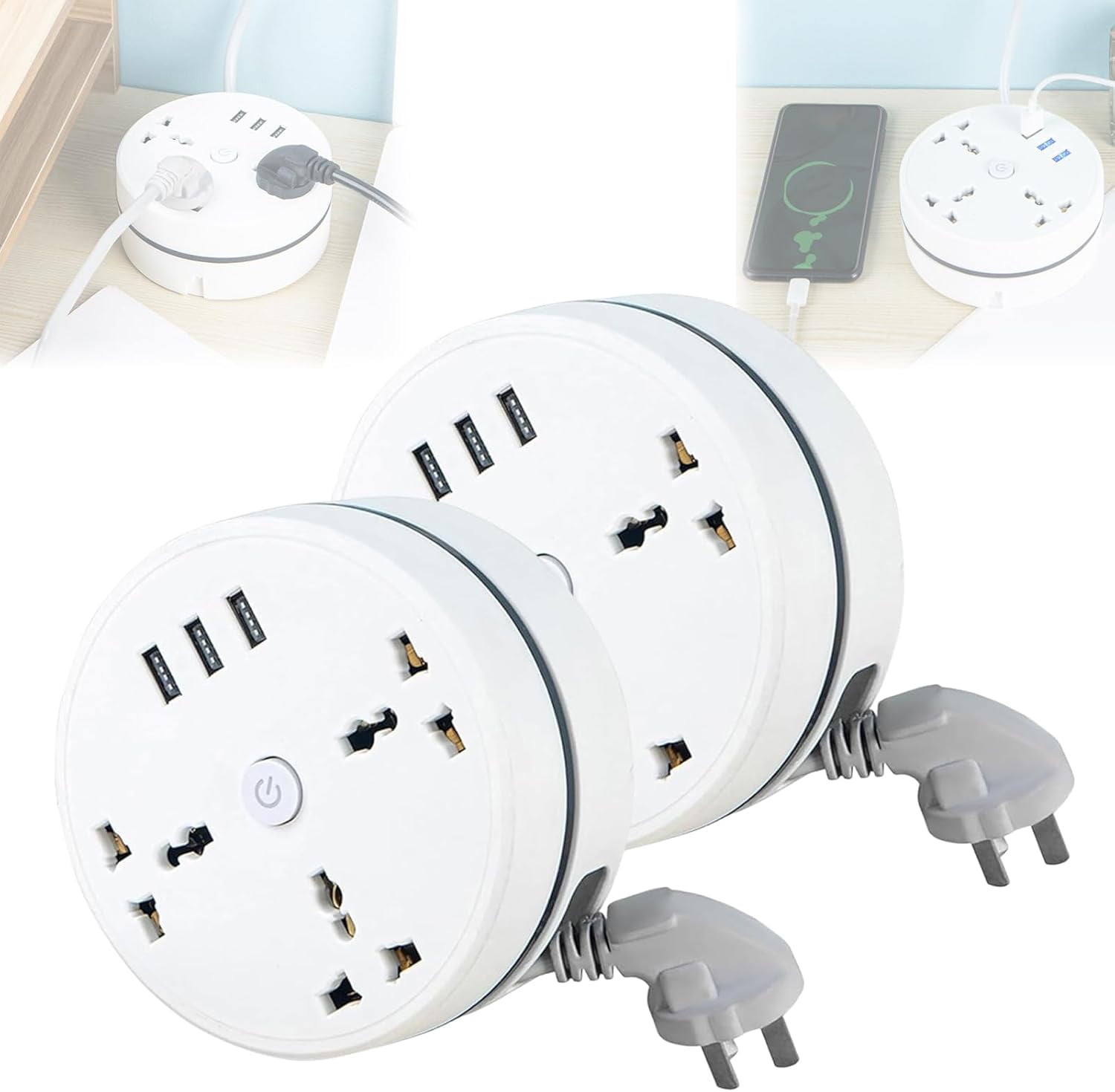 Civiliank Universal Power Strip, Civiliank Retractable Extension with 3 ...