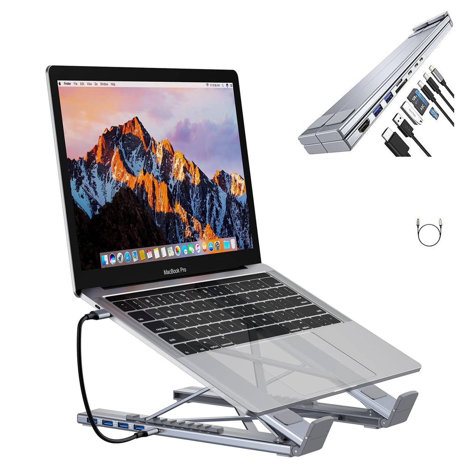 Civilized 8-in-1 USB-C Laptop Stand,Civilizek Laptop Stand,with 4K HDMI ...