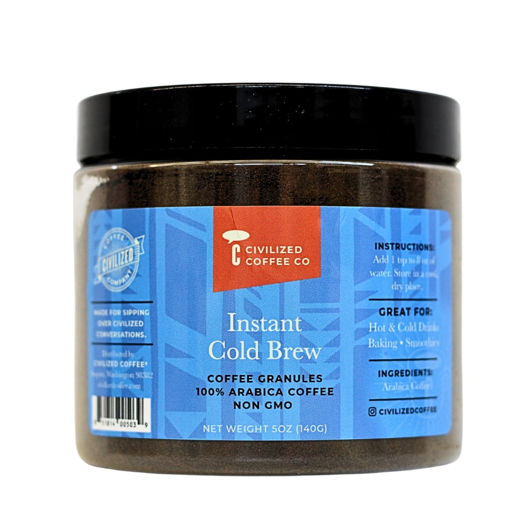 Civilized Coffee Instant Cold Brew Coffee Granules Non-GMO Jar (5 oz ...