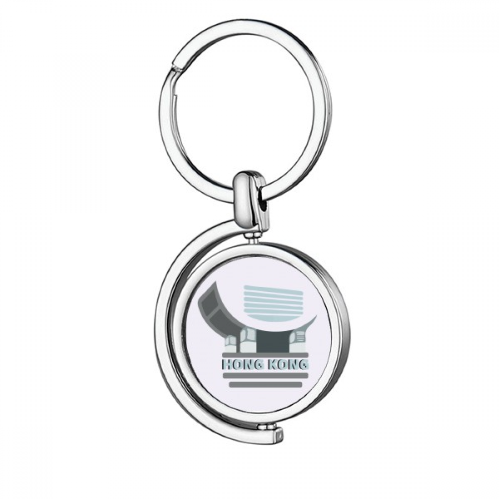 Civilized Culture Modern Architecture Rotating Keychain Metal Keyring ...
