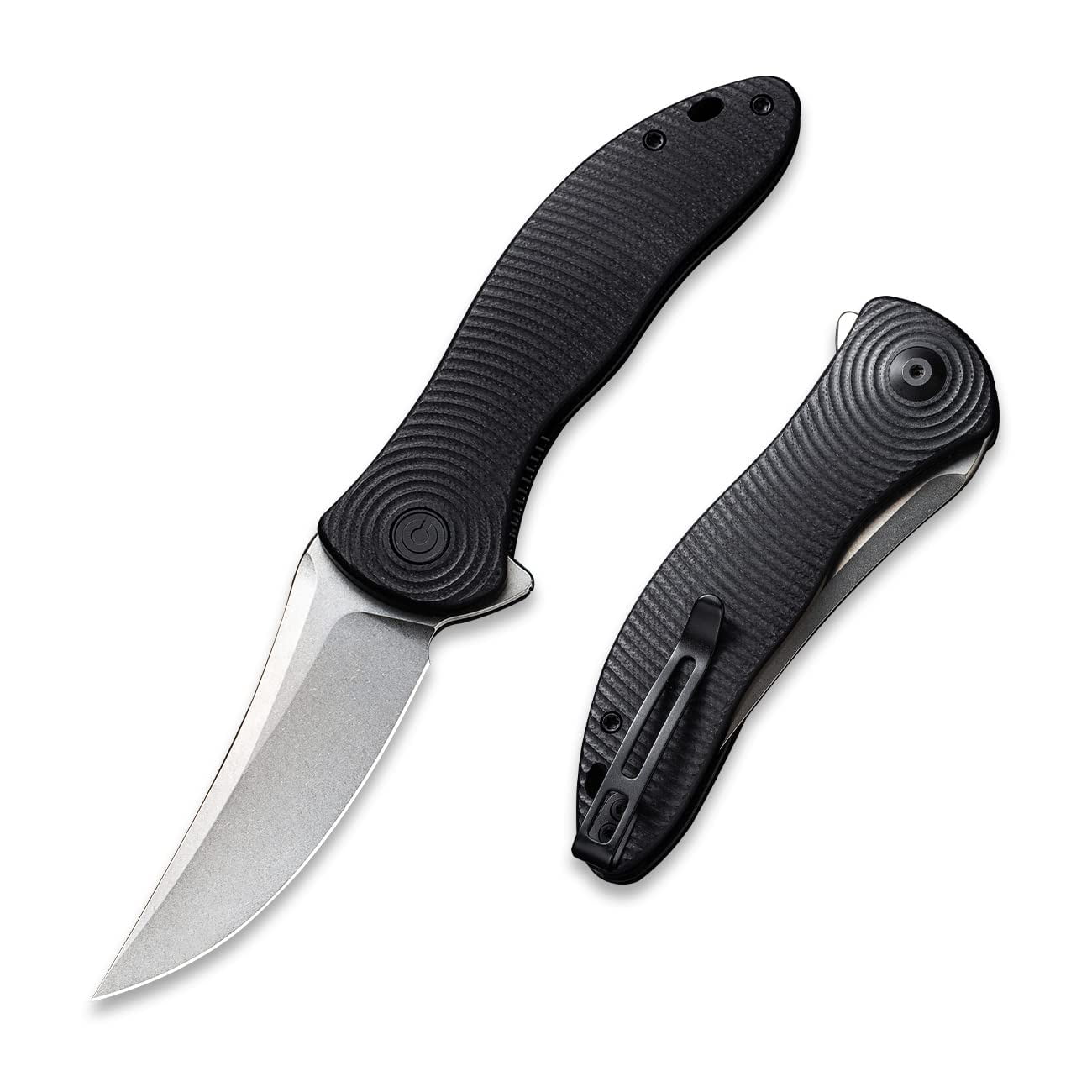CIVIVI Pocket Folding Knife, 3.24" Nitro-V Stonewashed Trailing Point ...