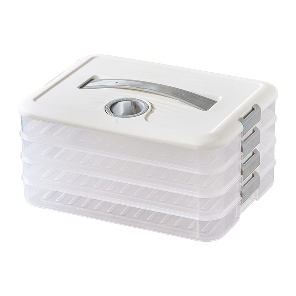 Ciwanning 1/2/3/4 layers Food Storage Container Green/White Kitchen ...