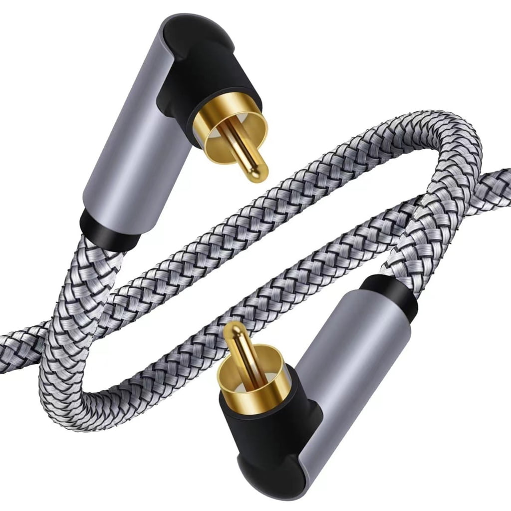 Ciwanning 1/2/5m Digital Coaxial Cable Double 90 Degree Male to Male ...