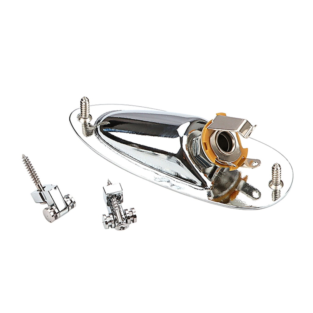 Ciwanning 1/4" Shaped Guitar Pickup Input Output Plate Jacks Plug ...