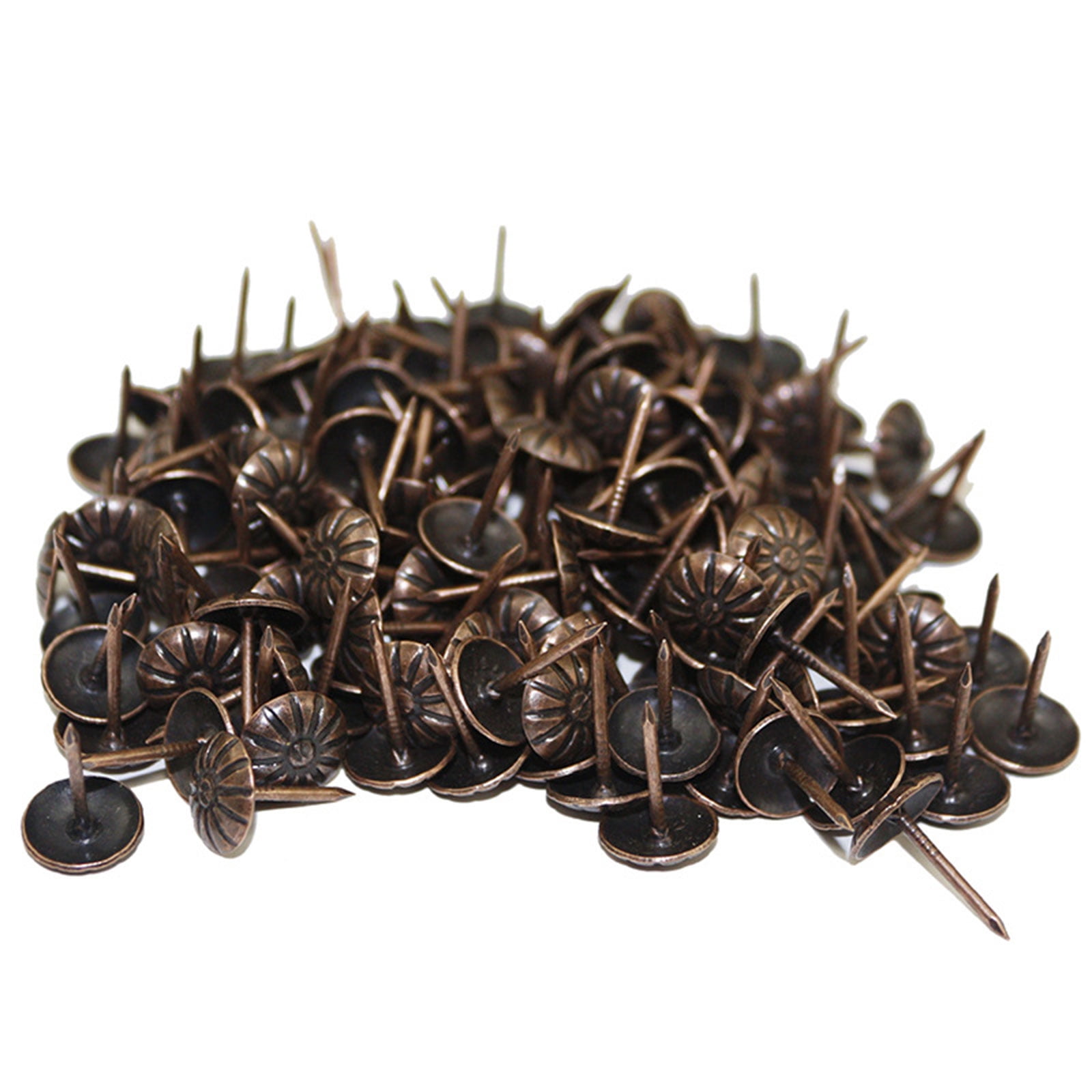Ciwanning 100 Pieces Round Decorative Tacks Antique Upholstery Nails ...
