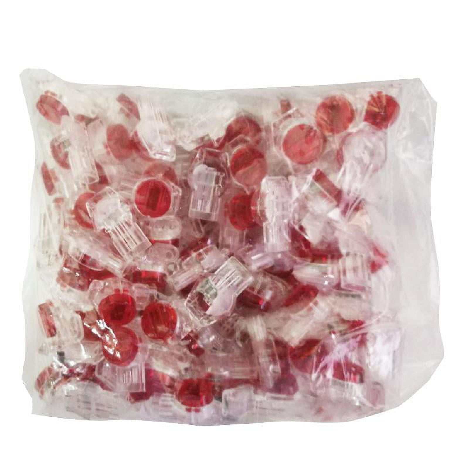 Ciwanning 100pcs Wiring Ethernet Cable Telephone Cord Terminal Red ...