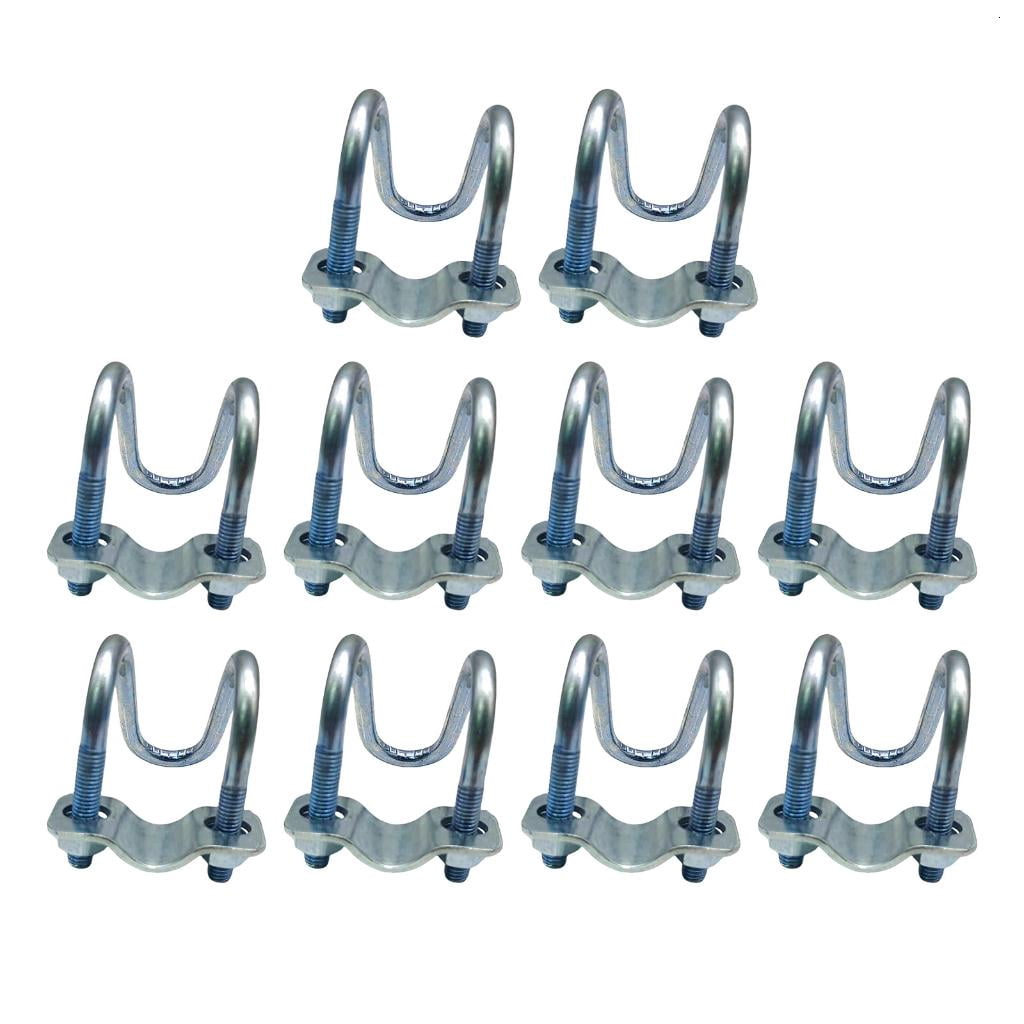 Ciwanning 10Pcs Metal Steel Pipes Clip Crosses Tube Buckle Pipe ...