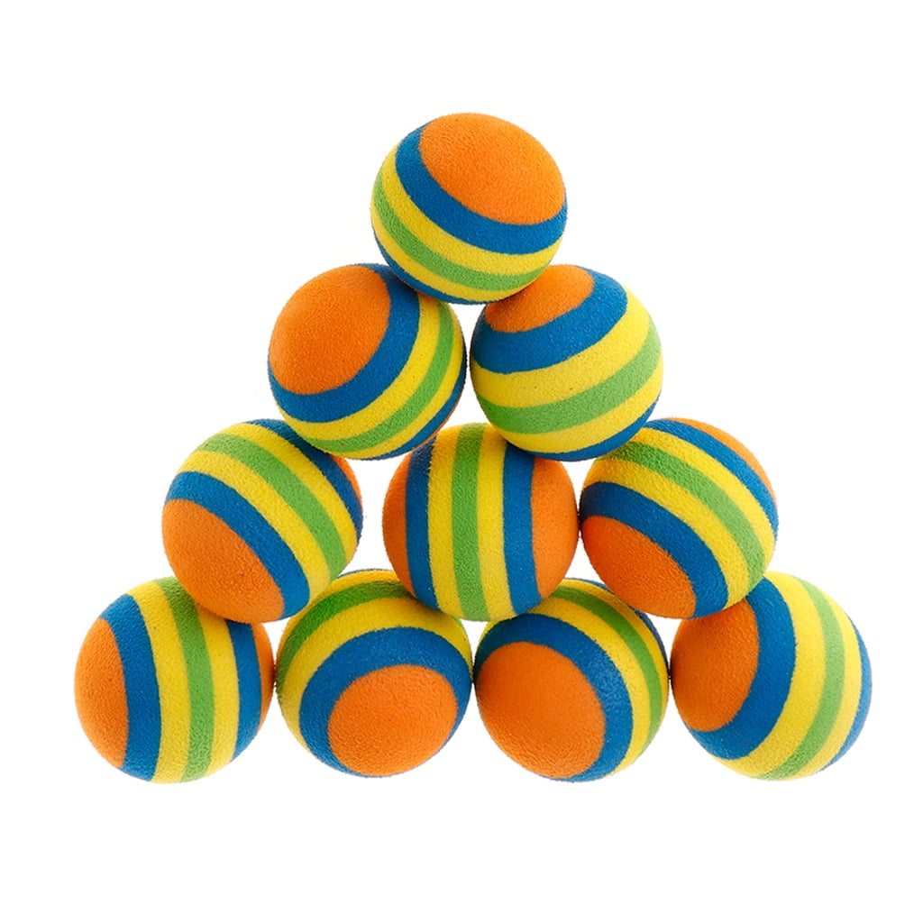 Ciwanning 10pcs Pet Fetching Balls Toy EVA Balls Interactive for Pets ...
