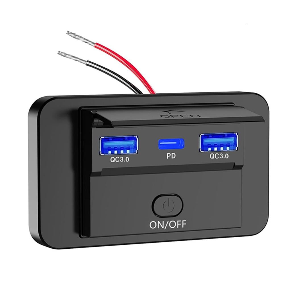 Ciwanning USB Car Charger Adapter with Quick Charging 3.0 & Power ...
