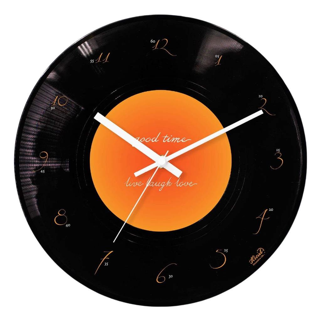 Ciwanning 12inch Record Shape Wall Clock Nostalgic Designing Desk ...