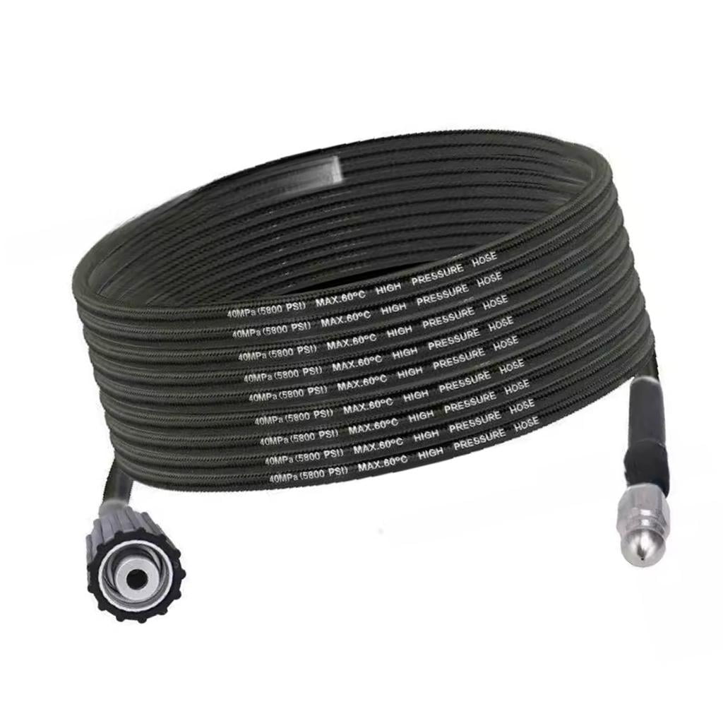 Ciwanning 15m PVC Tall Pressure Hose For Pipe Cleaning 7 Nozzle Drain ...