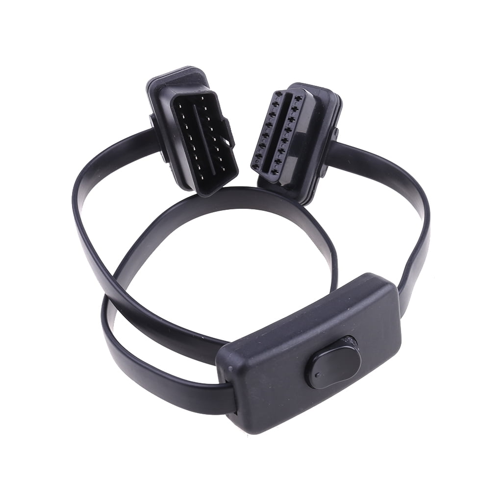 Ciwanning 16 Pin OBDII Auto Car Extension Cable With Type Adapter ...