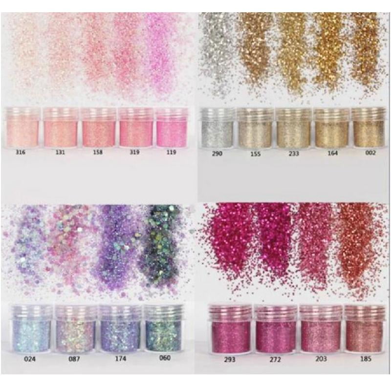Ciwanning 18 BottlesUV Crystal Epoxy Resin Filler Pigment Art Sequins ...