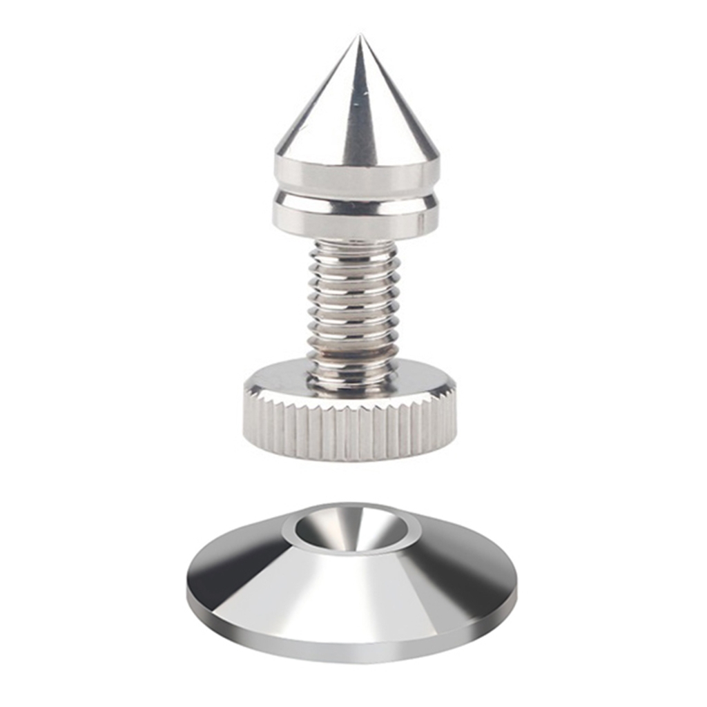Ciwanning 1Set Silver Music Box Stand Spikes Metal Feet Pad with Shock ...