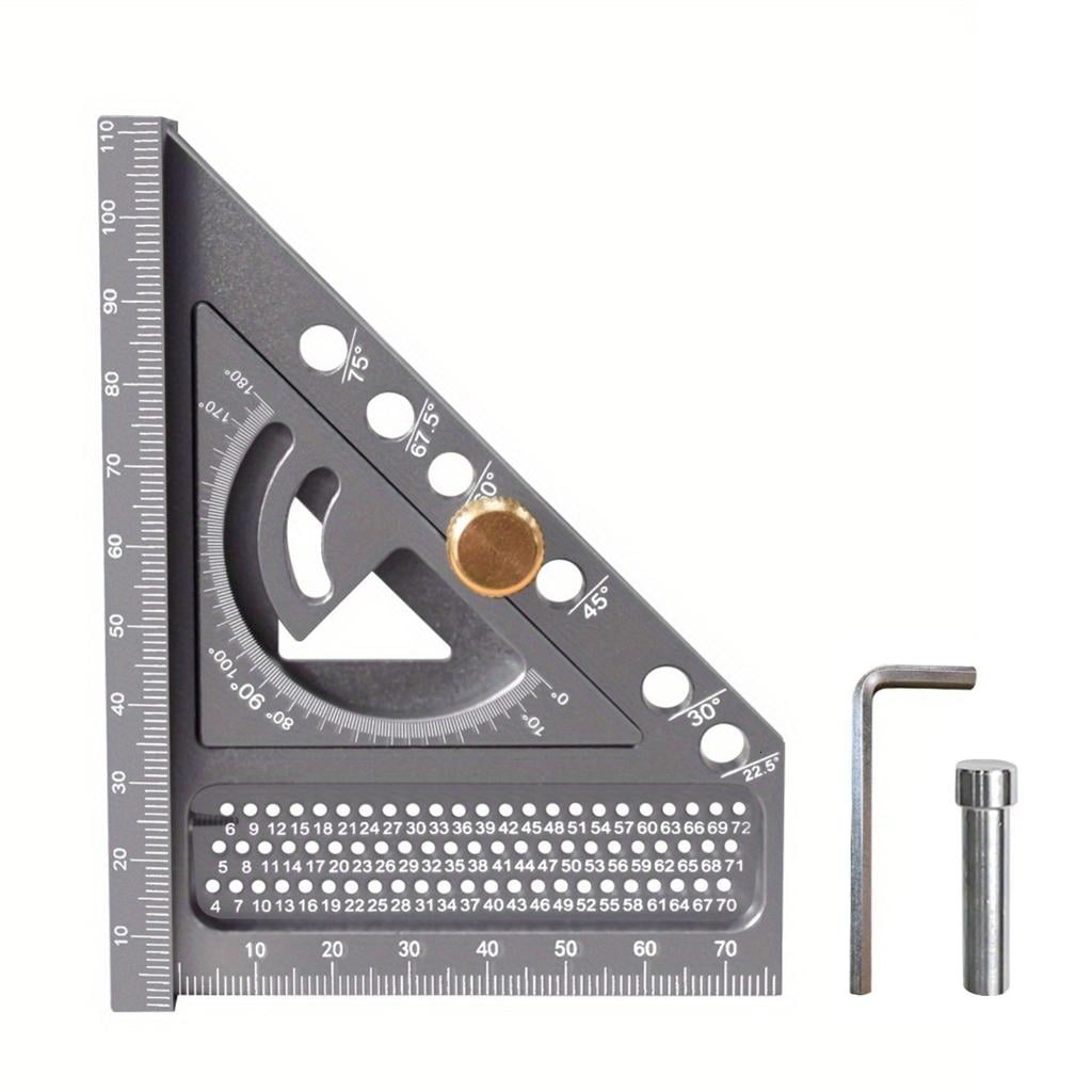 Ciwanning 2 In 1 Aluminum Alloy Combination Woodworking Angles Ruler ...
