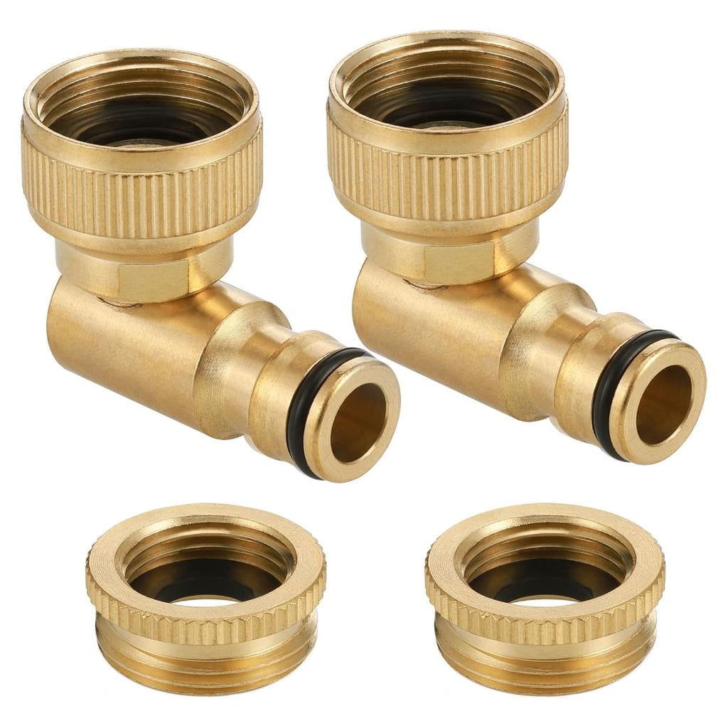 Ciwanning 2 Pack Brass Hose Pipe Adapters Garden Tap Connectors for ...