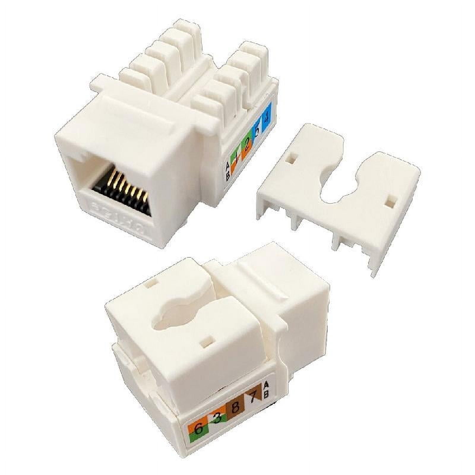Ciwanning (2-Pack) CAT5E Keystone Ethernet Wall CAT5E Coupler Keystone ...
