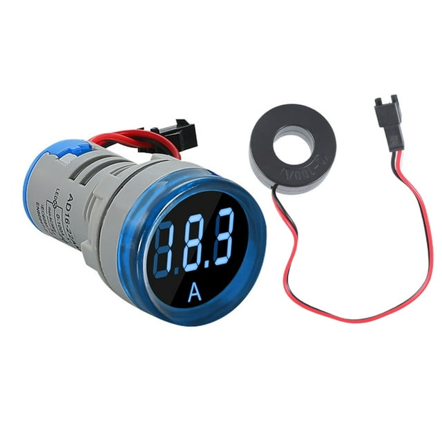 Ciwanning 22mm Round LED Ammeter Voltmeter Display Voltages Current 0-100A Meter Indicators LED ...