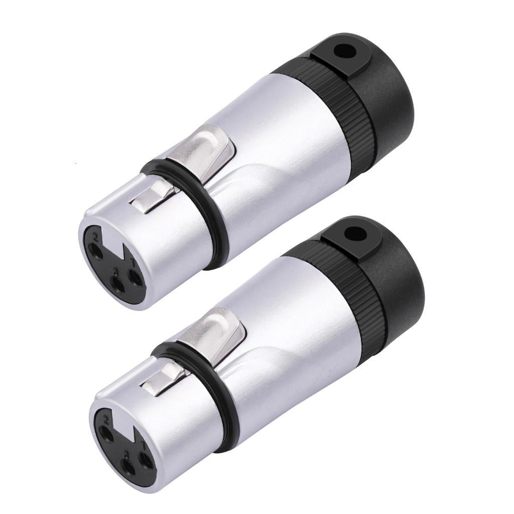 Ciwanning 2PCS Professional 3Pin Mic Auditory Sockets, Male And Female ...