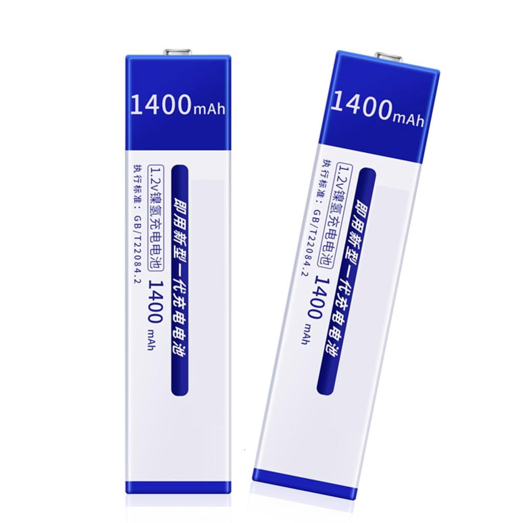 Ciwanning 2Pcs 1.2V 1400mAh Rechargeable Batteries for Music Player ...
