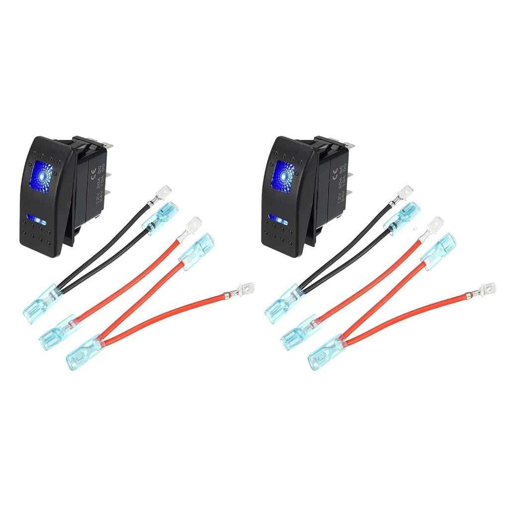 Ciwanning 2Pcs 12V 20A Light Switches Replacement 5 Pins 2 Position ...