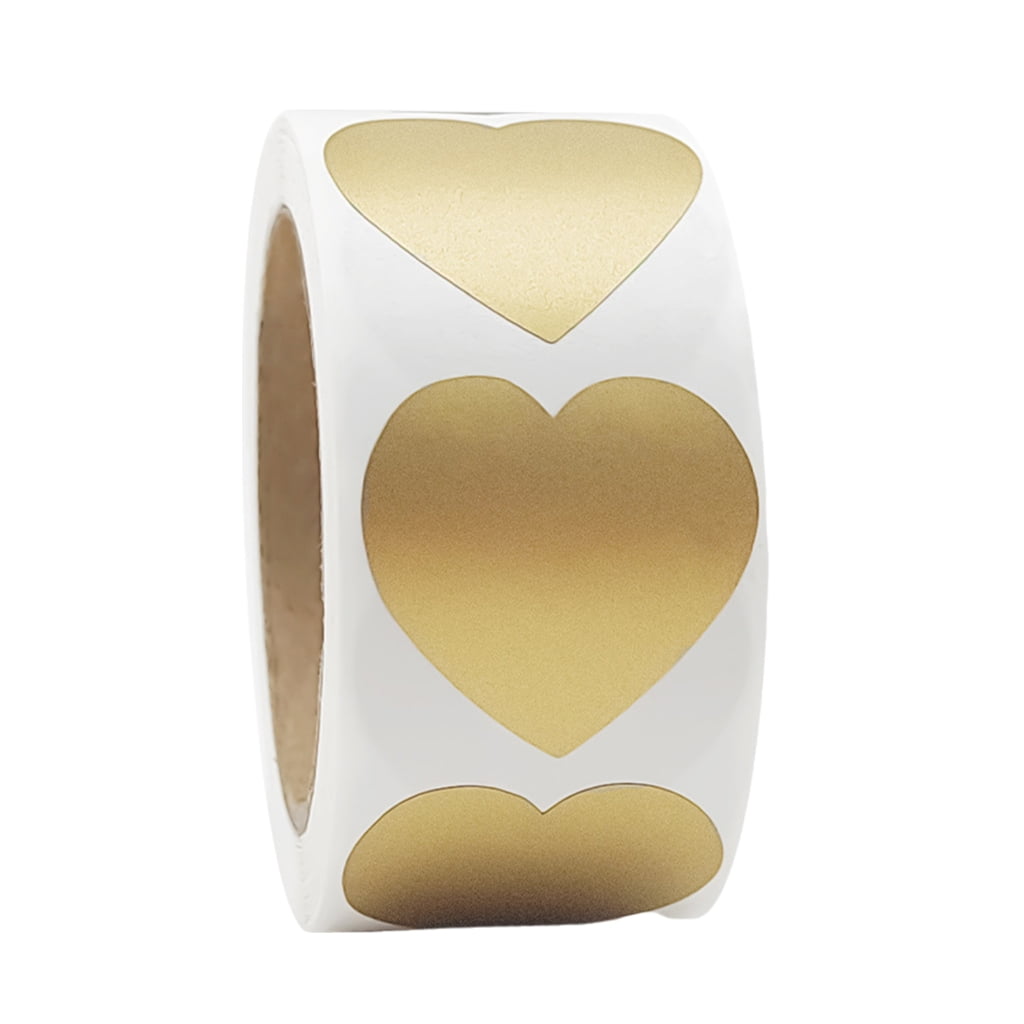 Ciwanning 300 Pcs/Roll Heart Scratch Sticker Scratch Labels Round ...
