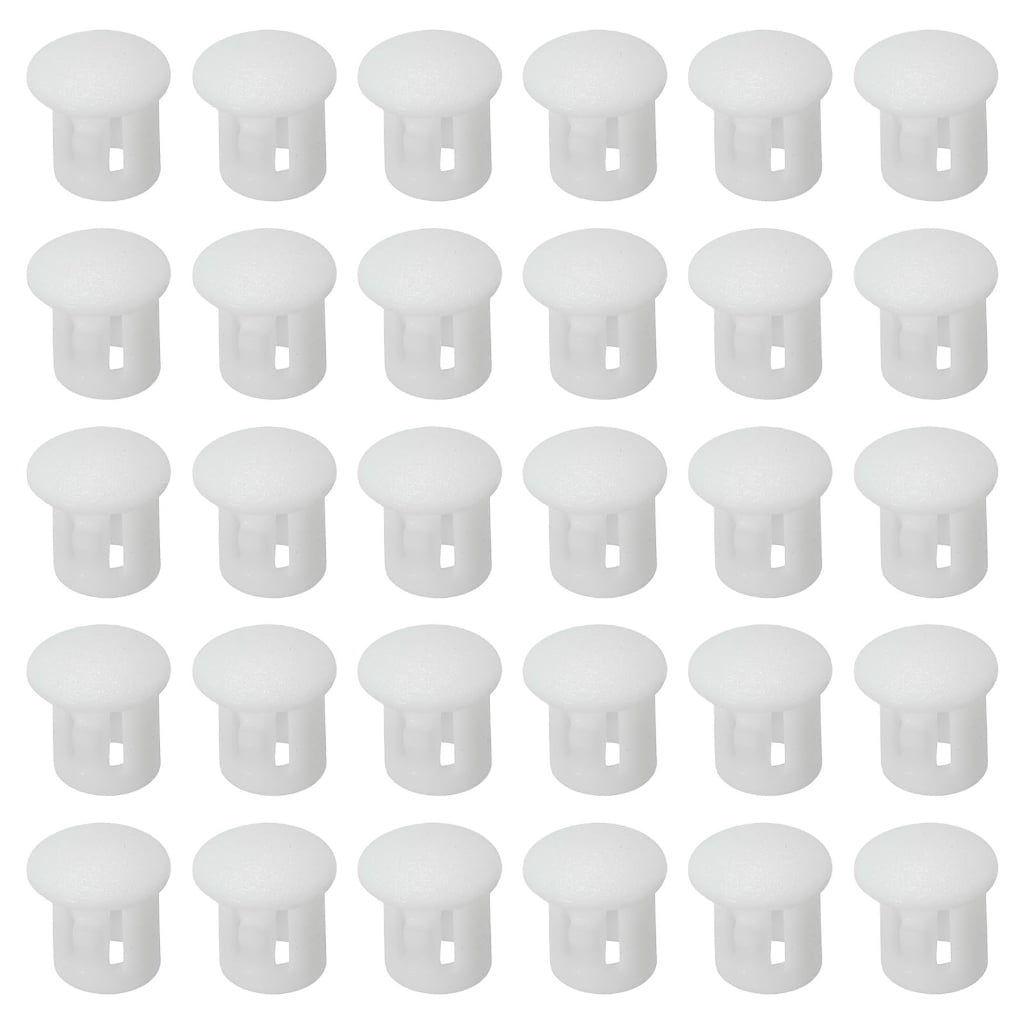 Ciwanning 30Pcs Hole Plugs White Flush Type Panel Plugs Screw Caps ...