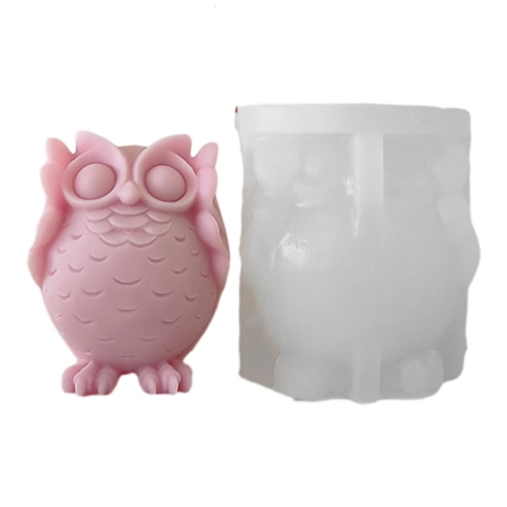 Ciwanning 3D Owl Candle Mold Silicone Mold for Candle Making DIY ...