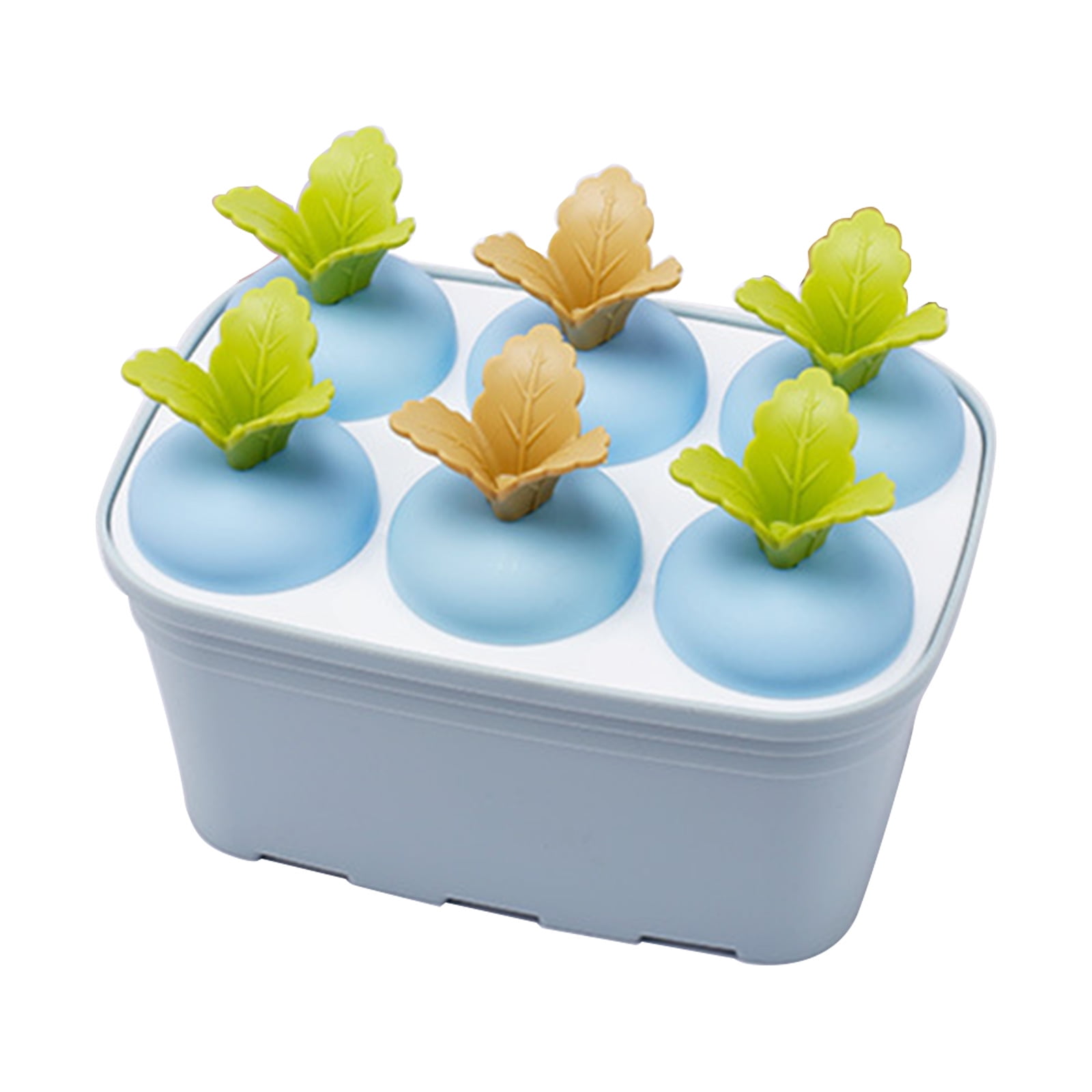 Ciwanning 4/6 Holes Ice Lolly Cream Molds Ice Tray Ice Cream Molds Tray ...
