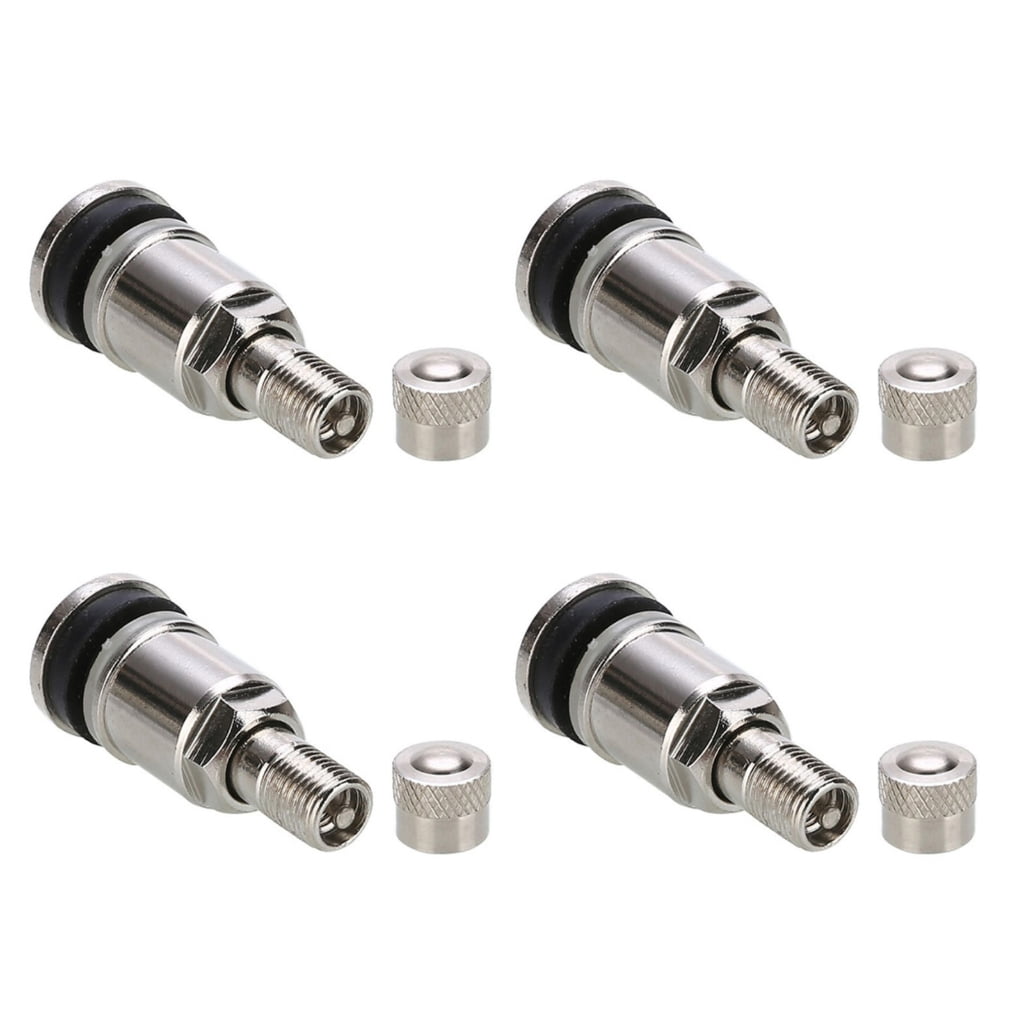 Ciwanning 4 Pack Metal Tire Stems Stainless Steel Vacuum Tire Valves ...