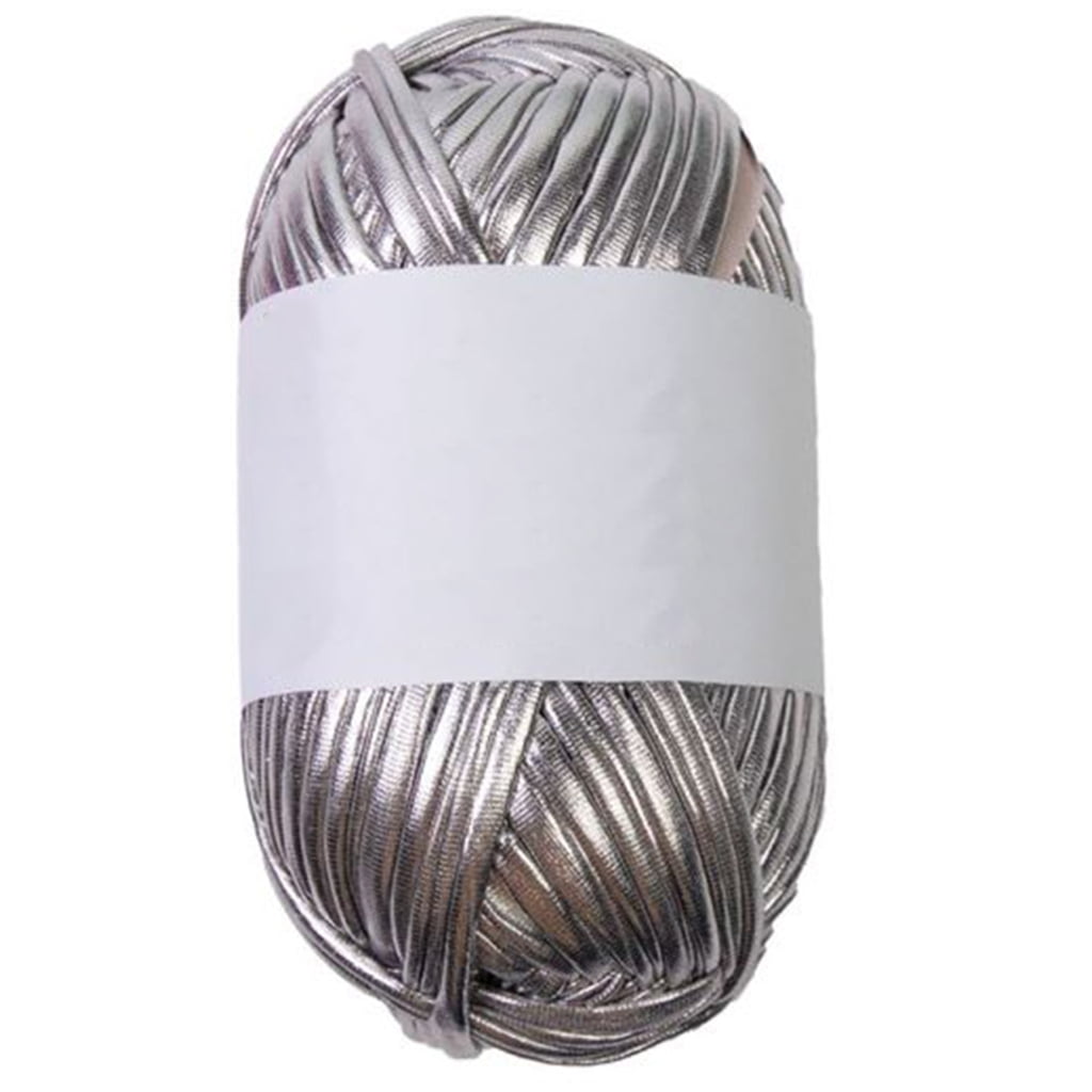 Ciwanning 40meter Metallic Tshirt Yarn Metallic Polyester Yarn Crochet ...