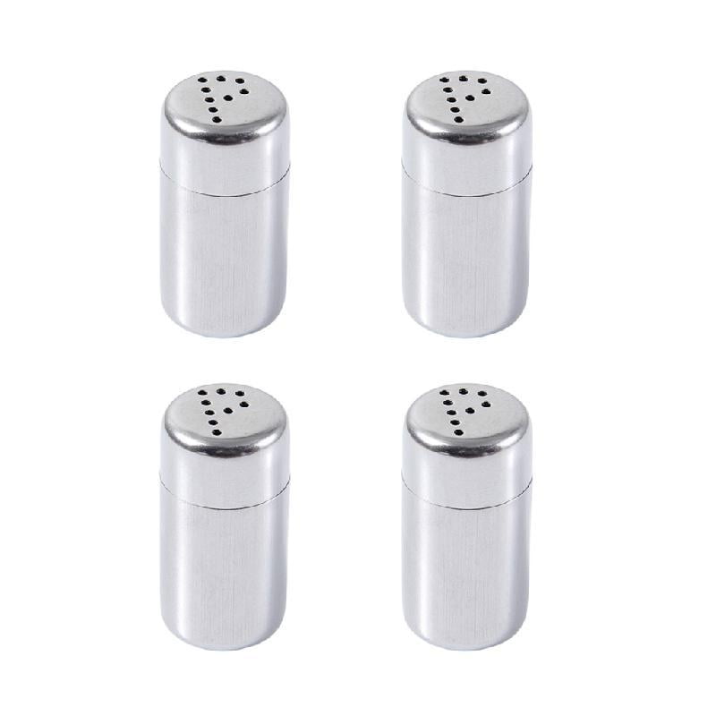 Ciwanning 4Pcs Travel Friendly Small Salts Shaker Set Stainless Steel ...