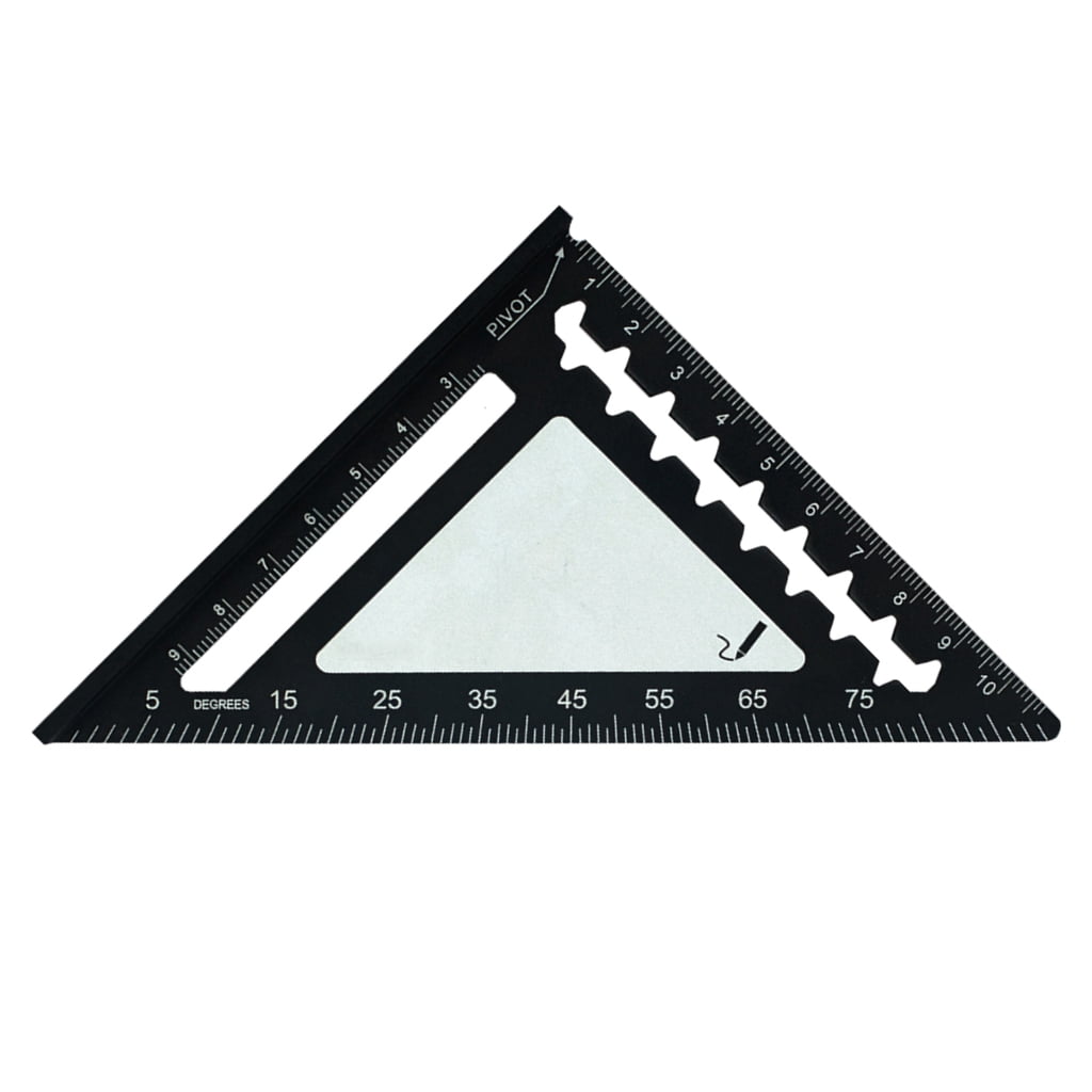 Ciwanning 4inch Triangle Square Ruler Metal Aluminum Quick Measuring ...