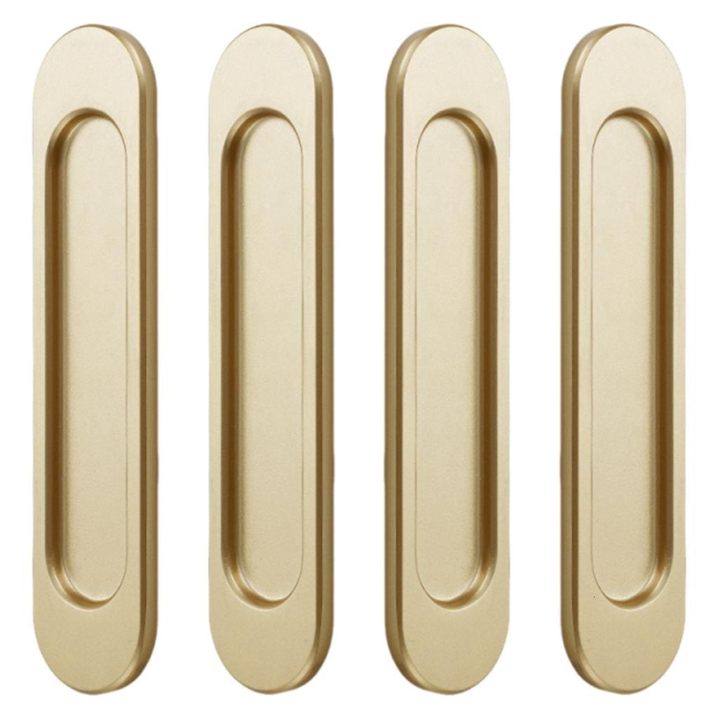 Ciwanning 4pack Ovals Recessed Door Handles Hide Recessed Pull Handle ...