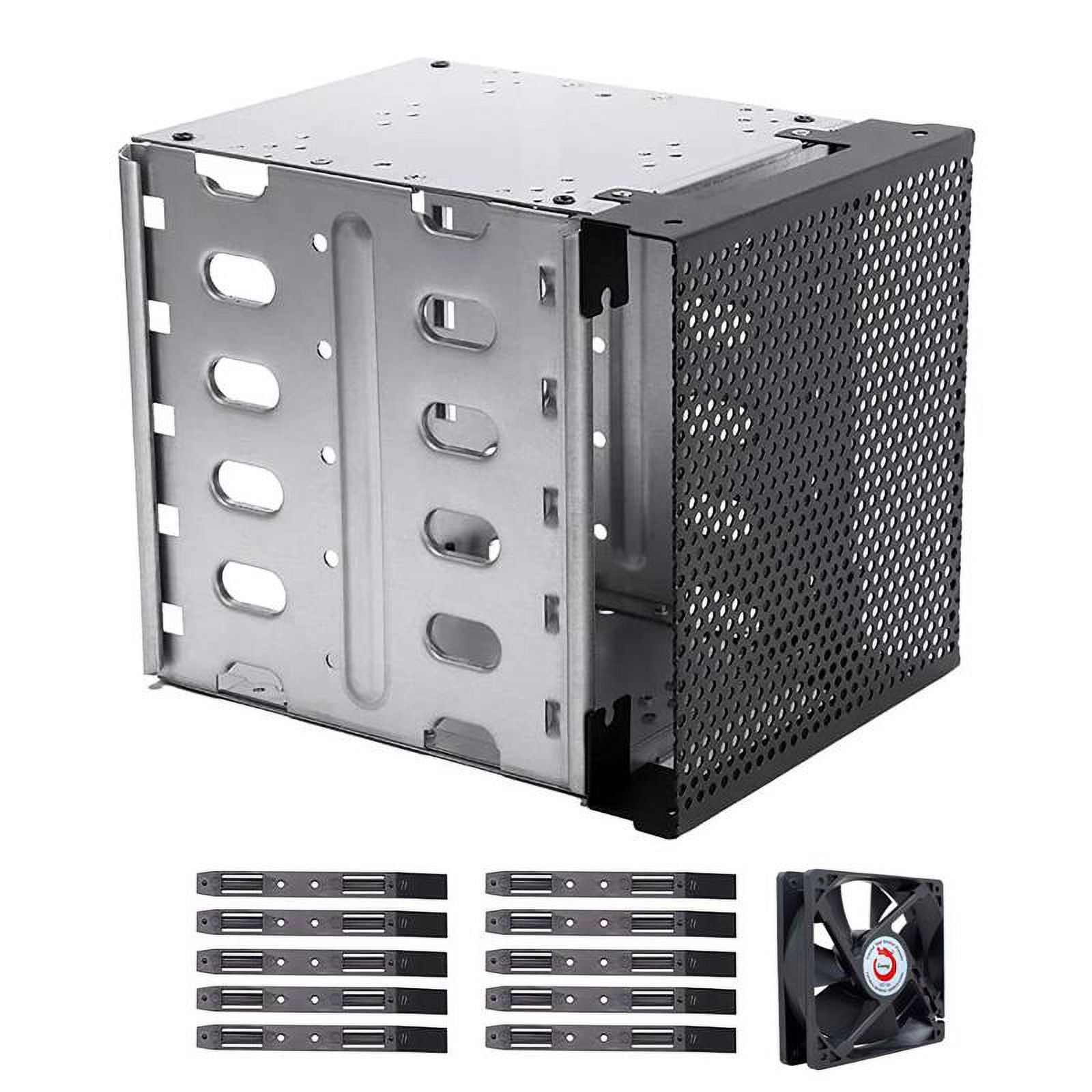 Ciwanning 5.25" to 3.5 Rack Stainless Steel Hard Drive Cage for ...