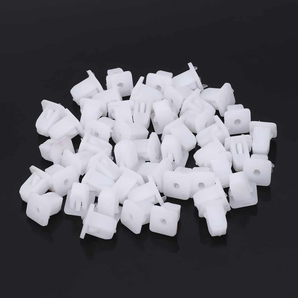 Ciwanning 50 Pcs White Square Car Body Push Pin Rivet Fasteners Trim ...