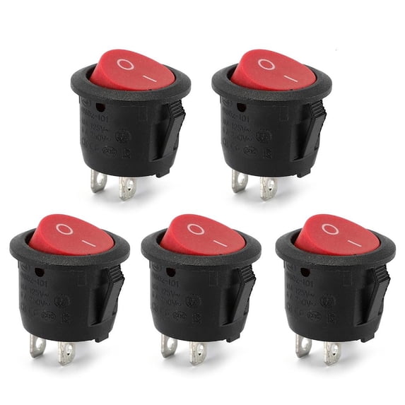 Ciwanning 5Pcs 250V 6A 125V 10A Round Boats Marine Toggle Switches 2 ...