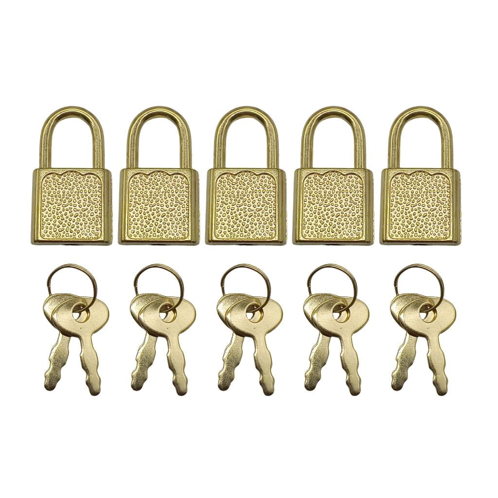 Ciwanning 5Pcs Zincs Alloy Padlock Small Luggage Box Lock With Key ...