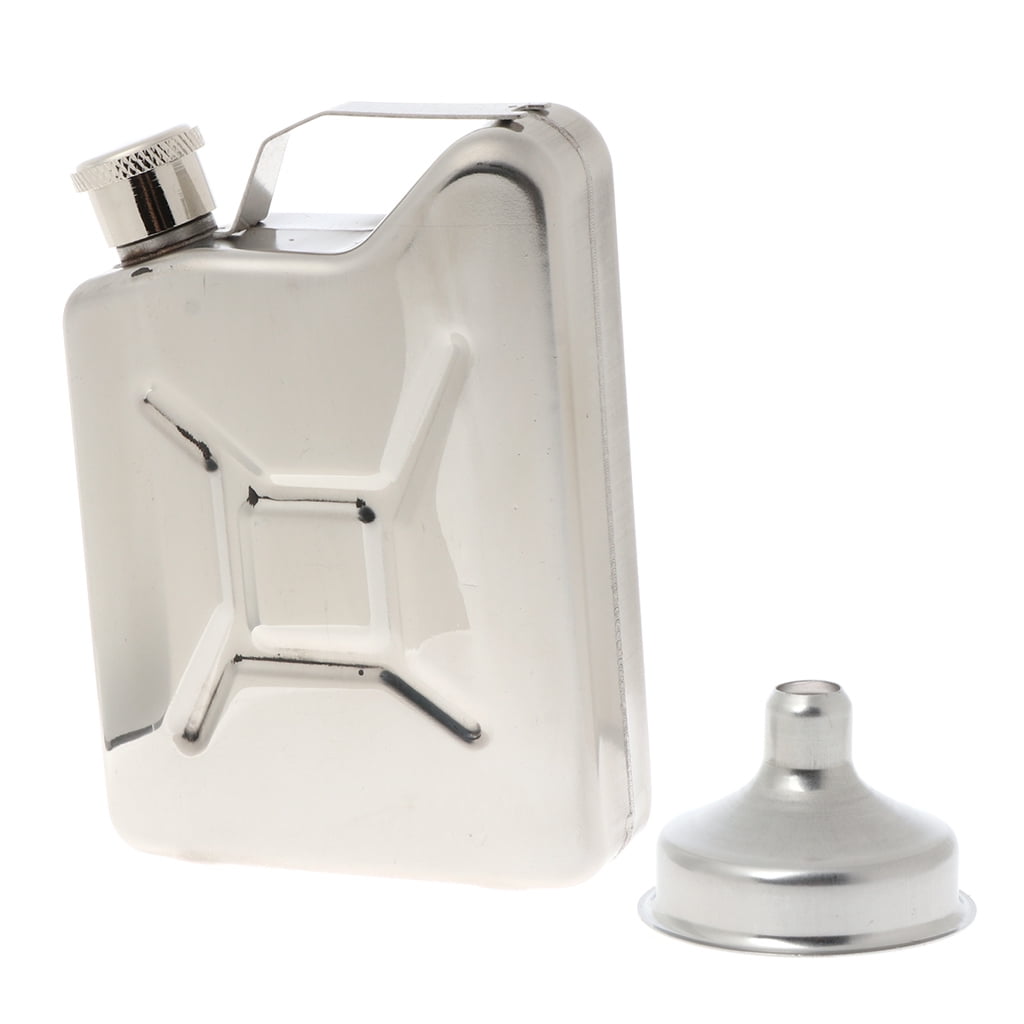 Ciwanning 5oz Stainless Steel Jerry Can Hip Flask Liquor Whisky Pocket ...