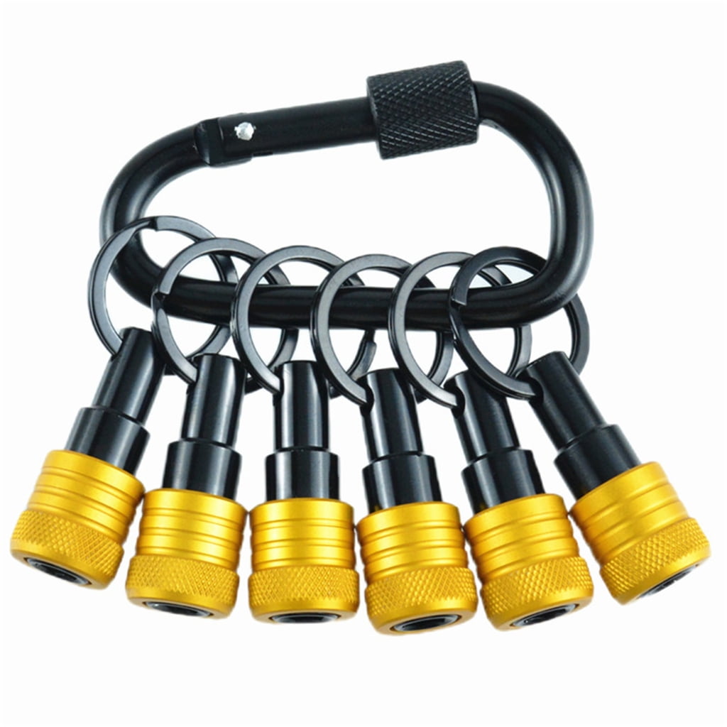 Ciwanning 6Pcs Bit Holder Keychains Quick Releasing Portable ...