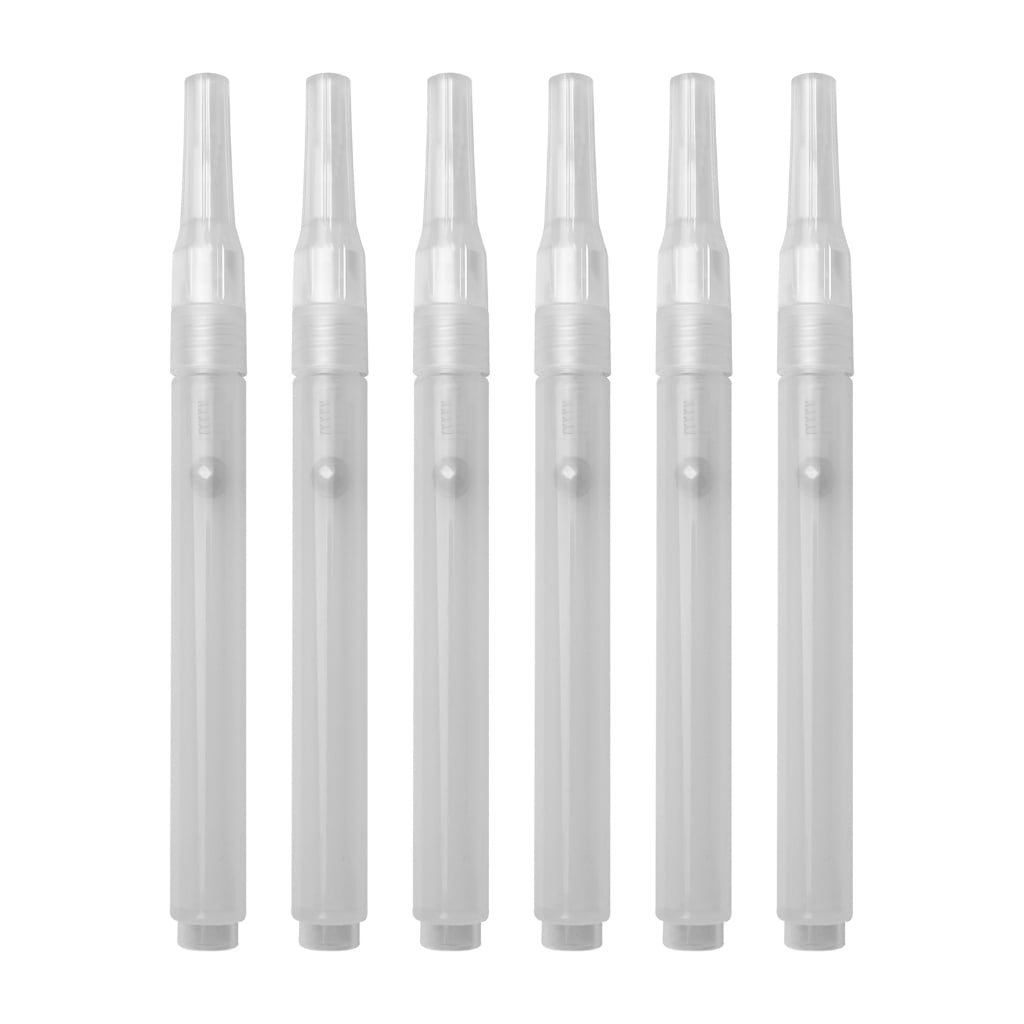 6Pcs Refillable Empty Brush Pen Clear Empty Paint Pen Acrylics Empty ...