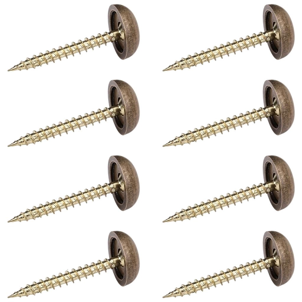 Ciwanning 8Pcs Antique Sturdy Brass Mirror Mounting Screws With Caps ...