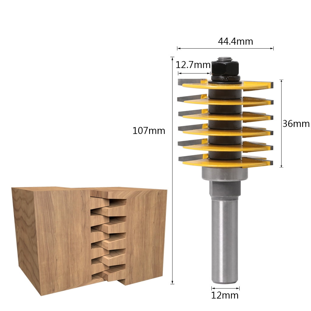 Ciwanning 8mm " Shank Router Bit Finger Joint Tenon Milling Cutter ...