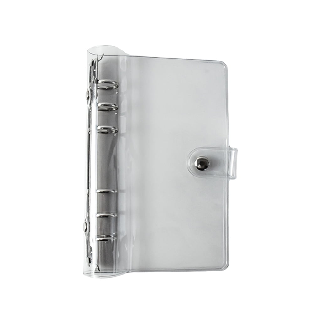 Ciwanning A 6 Binder with Snaps Button 6 Rings Binder Clear Soft ...