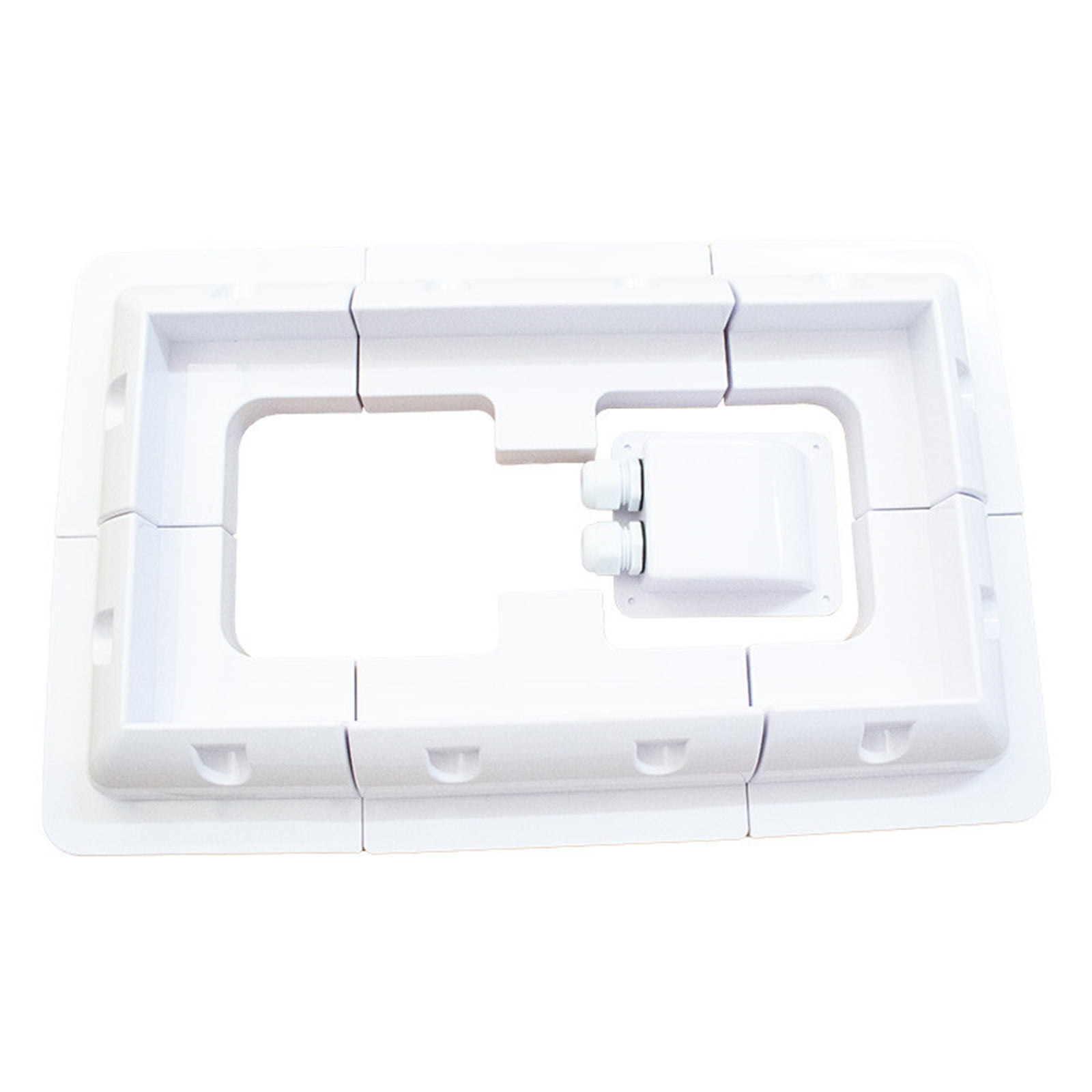 Ciwanning ABS Solar Panel Mounting Bracket White Rectangle Set-Free ...