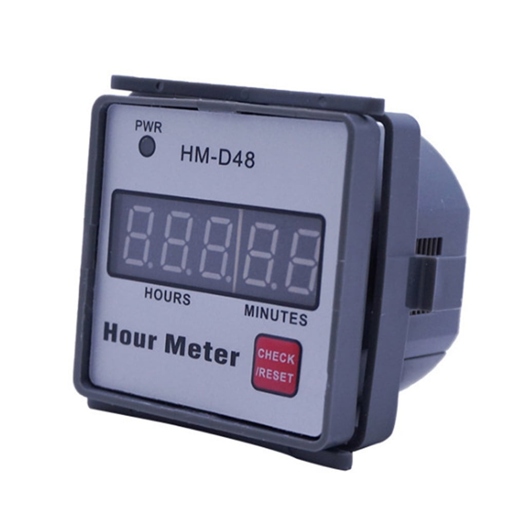 Ciwanning AC220V Hourmeter HM-D48 0‑999.99h Hour Meter Digital ...