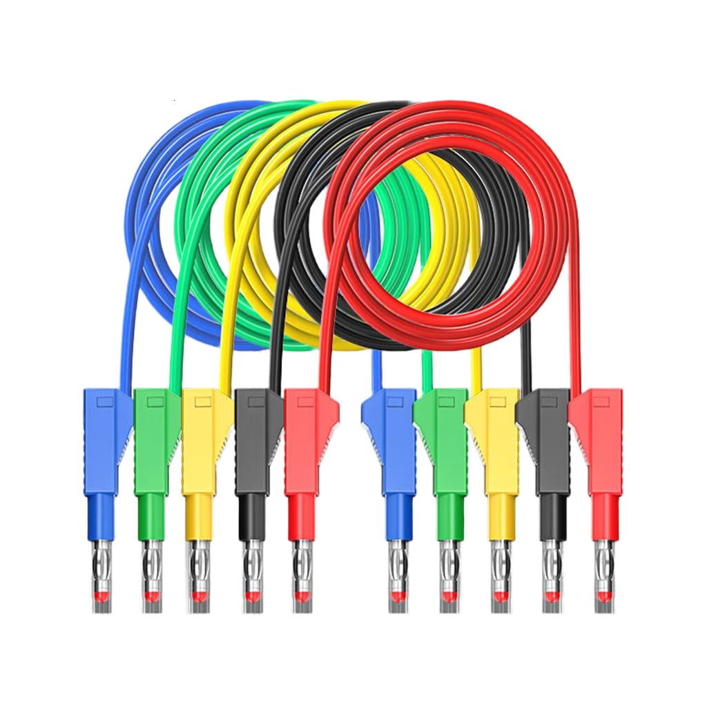 Ciwanning Adjustable 4mm Banana To Banana Test Probes Cables Wire Cord ...