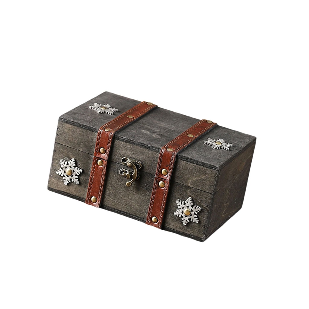 Ciwanning Antique Wooden Storage Box With Lock For Jewelry Organization ...