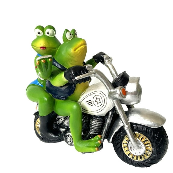 Ciwanning Artistic Bikers Frogs Figurine Resins Craft Motorcycle Frogs ...