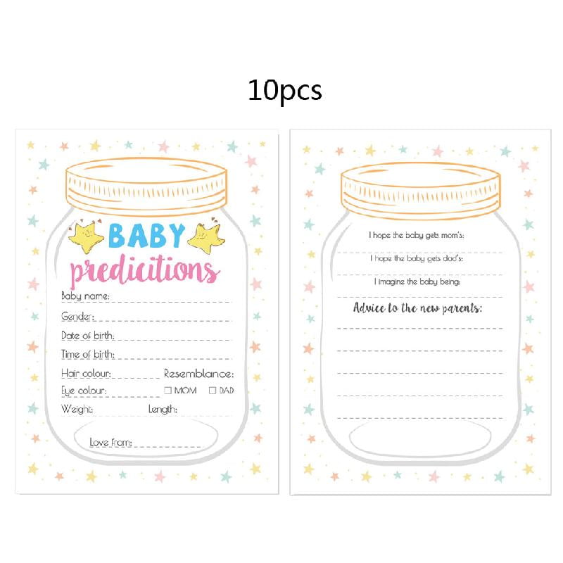 Ciwanning Baby Predictions and Advice Cards (Pack of 10) - Baby Shower ...